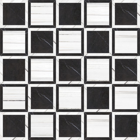 Stone Mosaic 3D Model – Natural Stone Texture